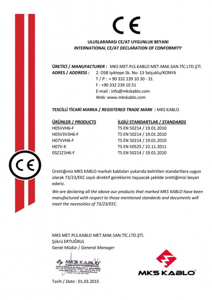 Quality Documents « MKS KABLO